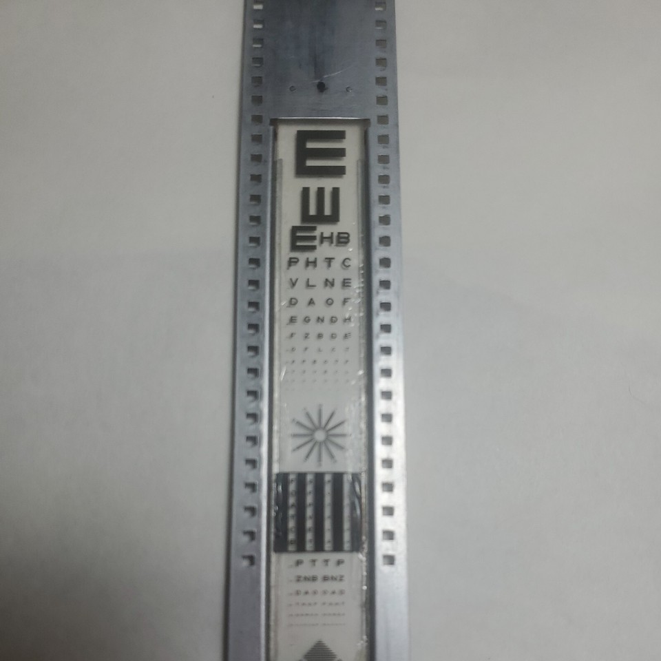 Child Acuity Eye Chart Projector Glass Slide - Topcon? Made in Japan | eBay