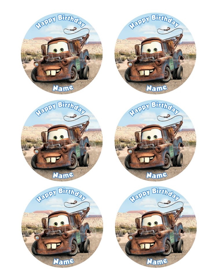CARS MATER Edible Cake topper Party image | eBay