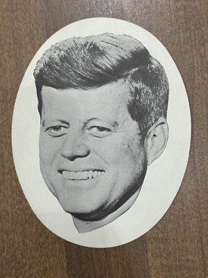 1960 JFK Kennedy Oval Picture For Top Of A Campaign Hat | eBay