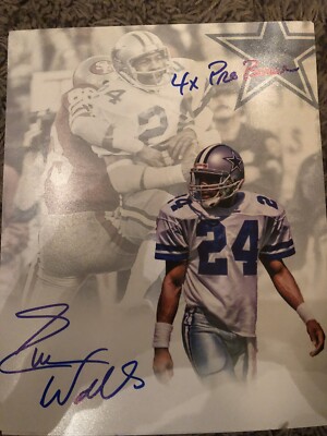 EVERSON WALLS AUTO SIGNED 8x10 PHOTO DALLAS COWBOYS FOOTBALL Gameday ...