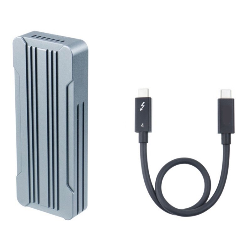 Aluminum NVMe SSD Enclosure 40Gbps USB4 Hard Drive Disk Case Heat ...