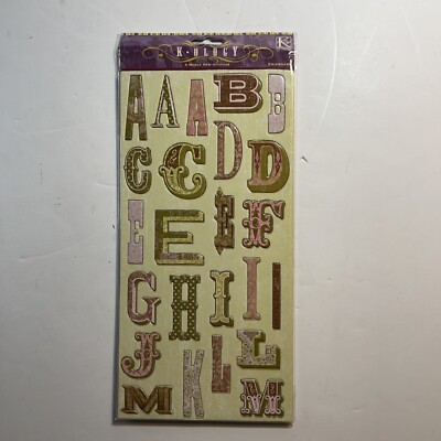 K-Ology Chipboard Scrapbook Alphabet Letters Vintage Style | eBay