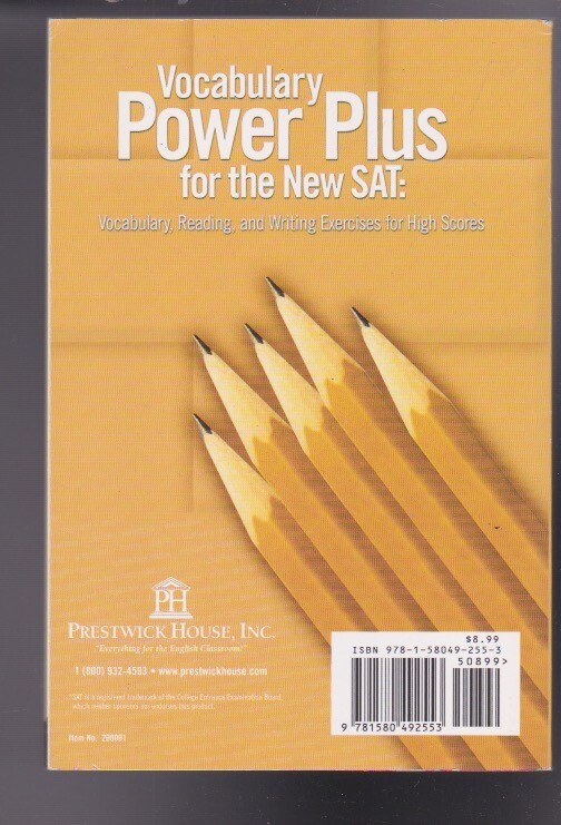 Vocabulary Power Plus for the new SAT - Level Eleven Book #3 Paperback ...