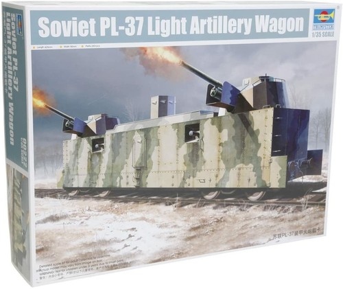 Trumpeter 00222 - Soviet PL-37 Light Artillery Railway Wagon 1/35 Scale ...