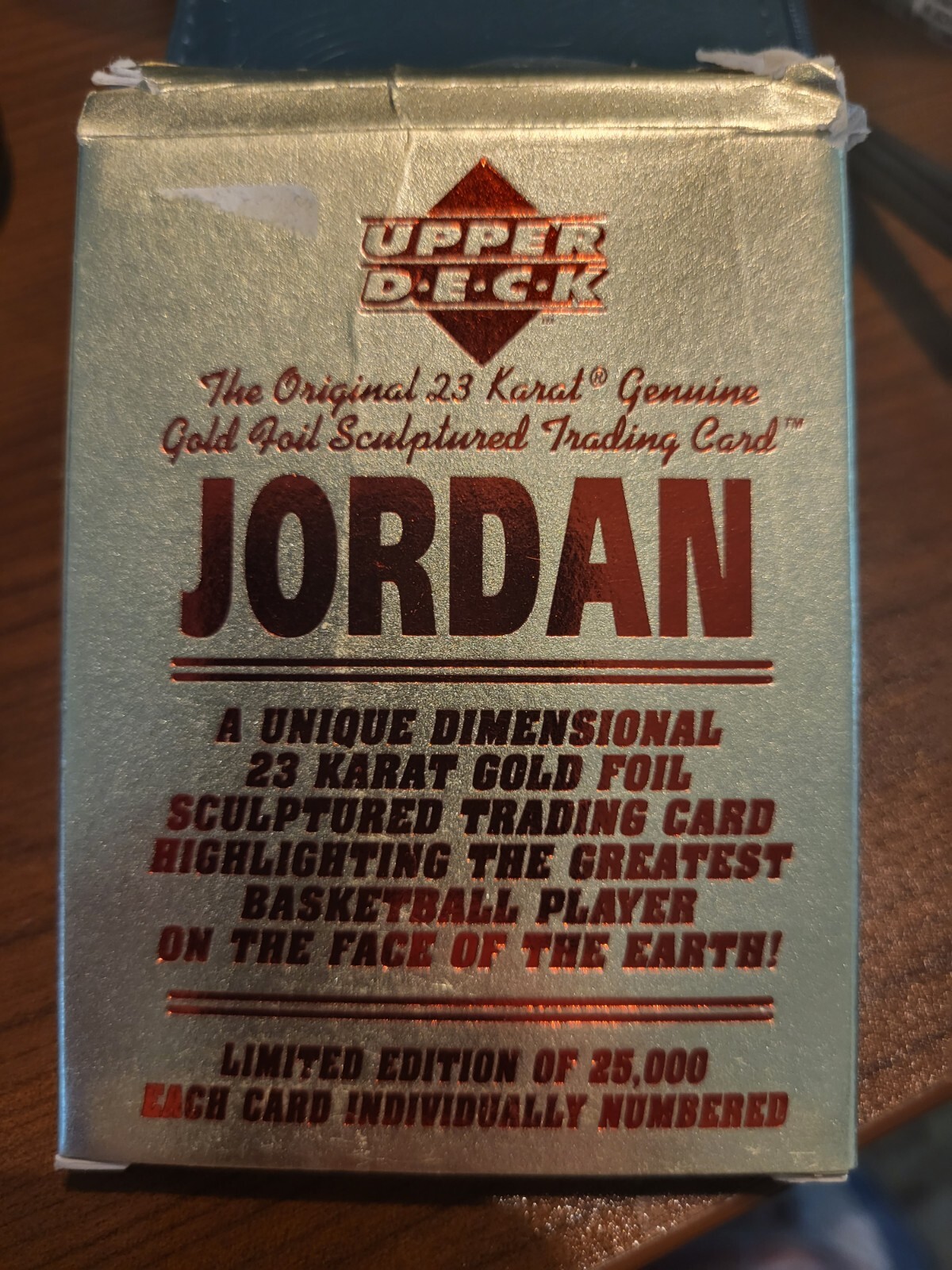 The 23K Genuine Gold Foil Michael Jordan Trading Card With Box And ...