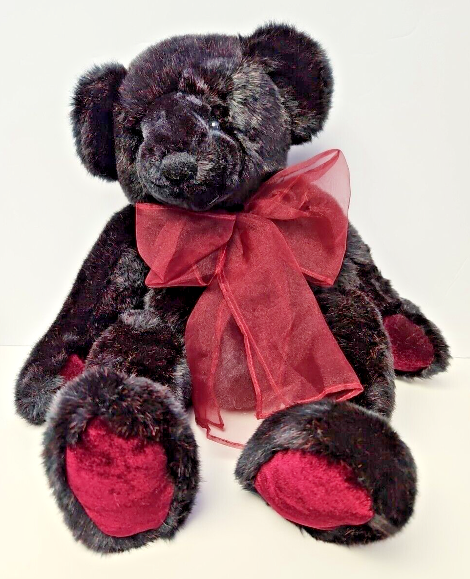 Dakin Black Bear Teddy with Bow Special Edition Soft 15" | eBay