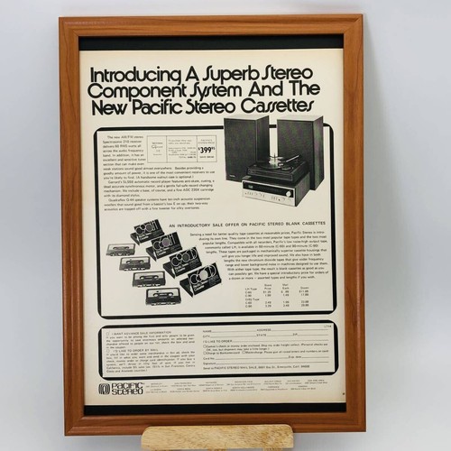 Pacific Stereo 1960 LIFE Magazine Advertisement Framed 60 Poster Frame ...