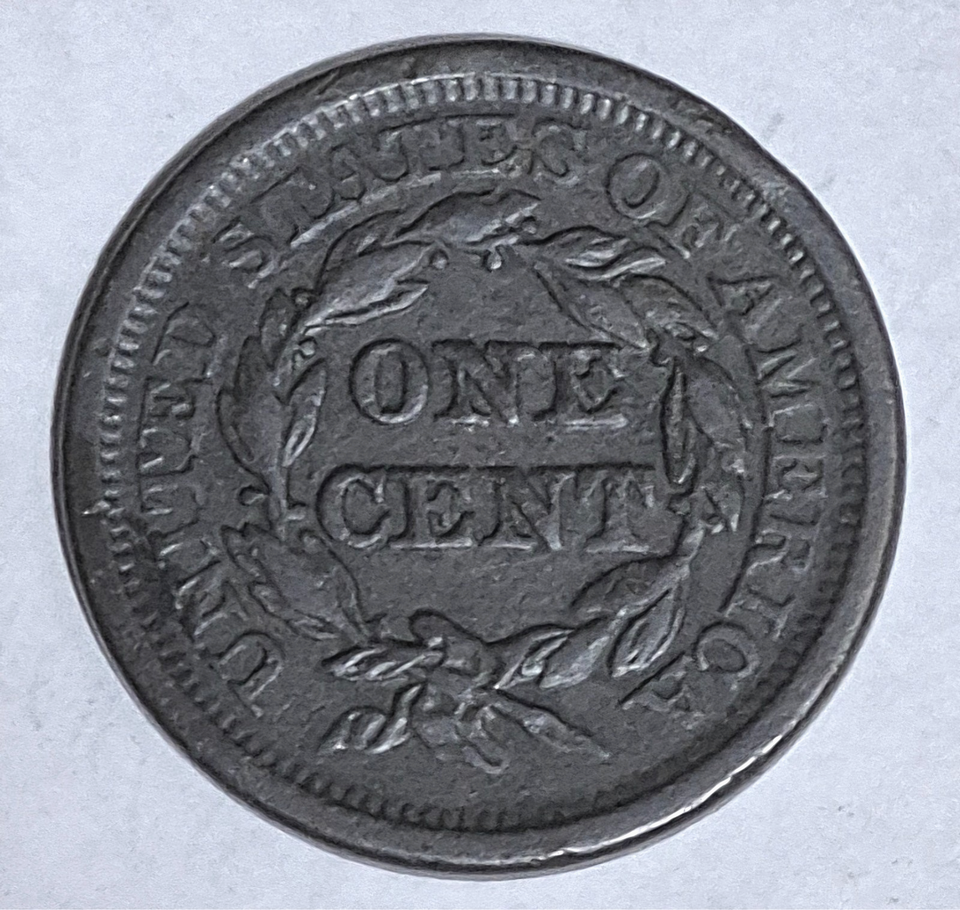 1851 Coronet Large Cent Braided Hair Very Fine Features N7 R1 1C | eBay
