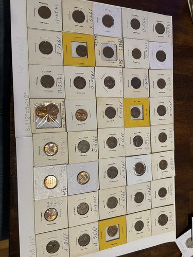Lincoln Wheat Small Cent Collection 1918-1972Mixed Dates P D S Mints ...