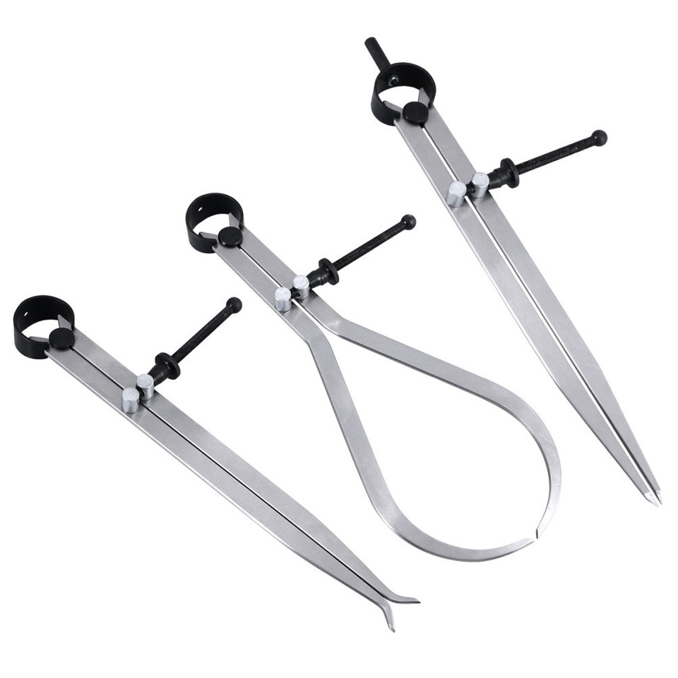 3 Pcs Stainless Spring Dividers inside Caliper and Od Measuring Tool ...