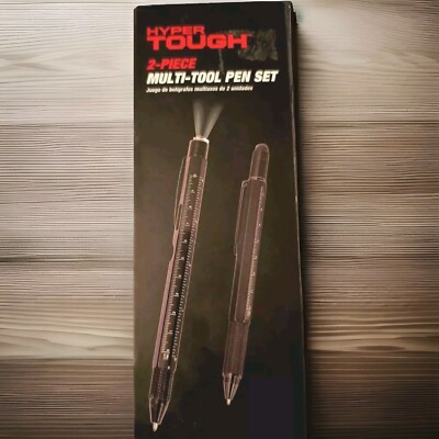 Hyper Tough 2-Piece Multi-Tool Pen Set Black | eBay