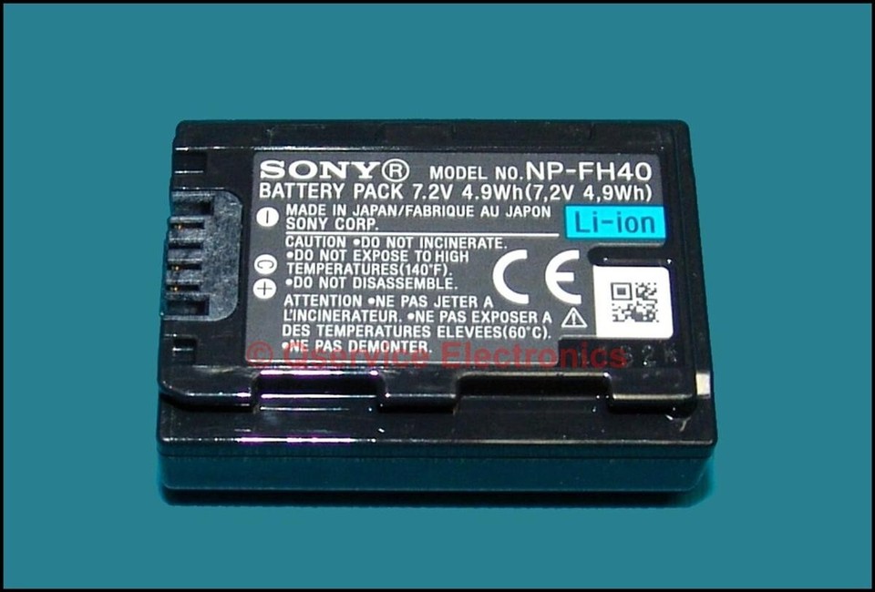 Sony Genuine NP-FH40 Lithium Battery NPFH40 For Digital Camcorders | eBay
