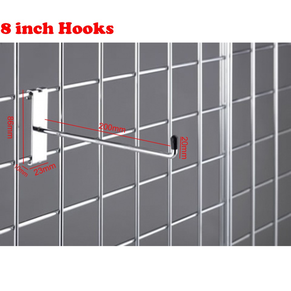 NEW HEAVY DUTY GRID MESH CHROME DISPLAY PANEL RETAIL SHOP 5 SIZES | eBay UK