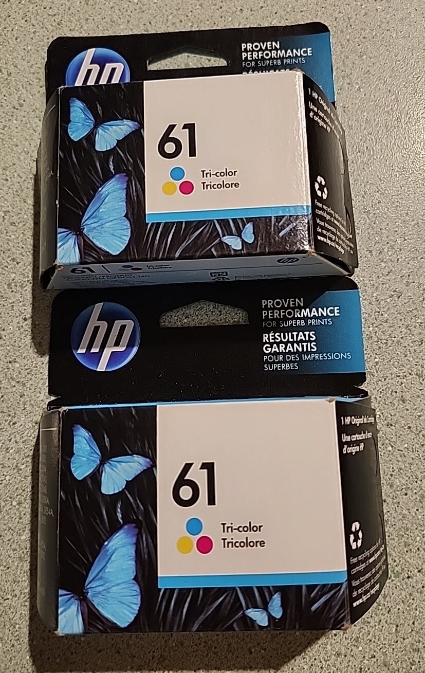 HP 61 (CH562WN#140) Tri-Color Ink Cartridge Set Of 2 884962983614 | eBay