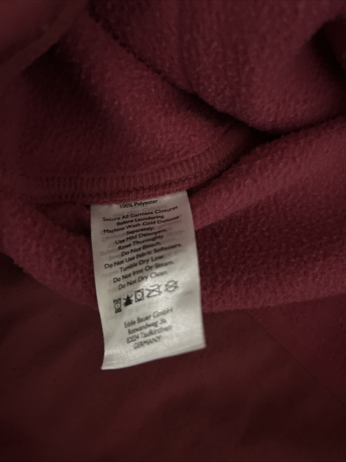 Eddie Bauer First Ascent Hooded Maroon Jacket Women’s Thumbholes Poly Size Large | eBay