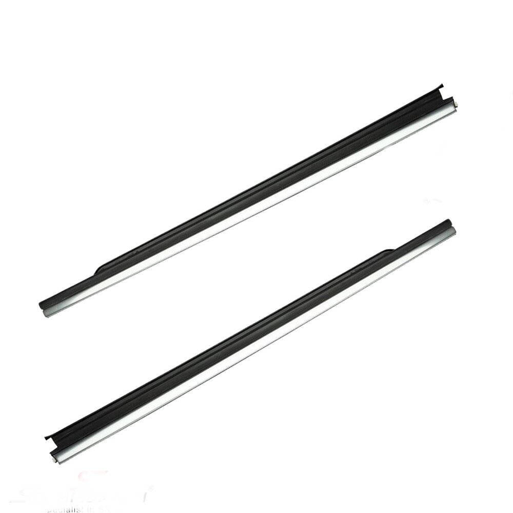 Rear Set of 2 Chrome Weatherstrip Quarter Window Railings Outer For BMW E46