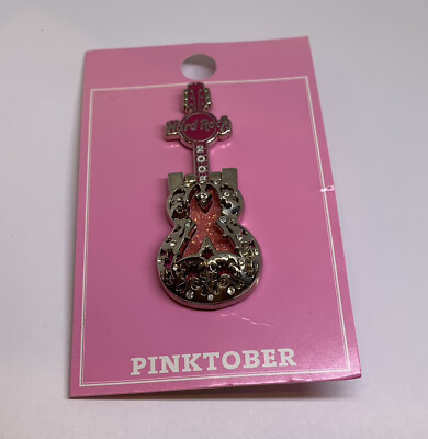Hard Rock Café Pinktober Pink Ribbon Breast Cancer Guitar 2008 Limited ...