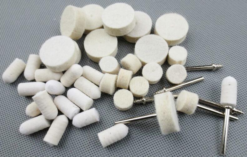 88 Pcs Wool Felt Polishing Wheels Buff Pad with Mandrel for For All ...