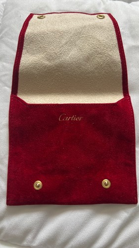 Genuine Cartier Red Suede Jewelry Pouch | eBay