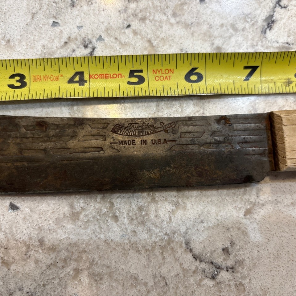 Vintage Ontario Knife Co. Tru-Edge Old Hickory 7 inch Blade Butcher ...