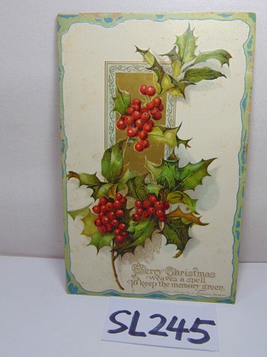 VINTAGE POSTCARD POSTED STAMP 1907 CHRISTMAS WEAVES SPELL KEEP THE ...