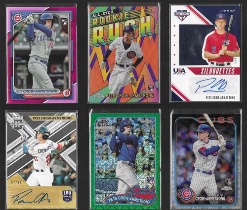 2024 13 Pete Crow-Armstrong Rookie Lot Auto Patch # 1/25 SSP Chrome ...