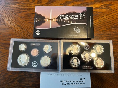 2017-S Silver Proof Set US Mint 10 Coins 90% Silver w/ Box & COA | eBay