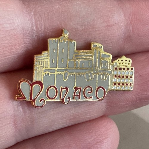 Vintage Monaco Enamel Lapel Pin Monte Carlo Souvenir | eBay