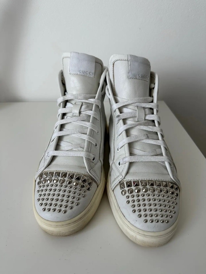 Gucci 36,5 G High Top Sneaker Nappa/Morea Great White #370875 BBD00 ...