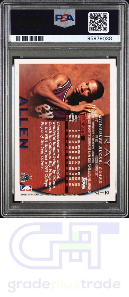 1996 Topps #217 Nba 50th Ray Allen RC PSA 9 | eBay