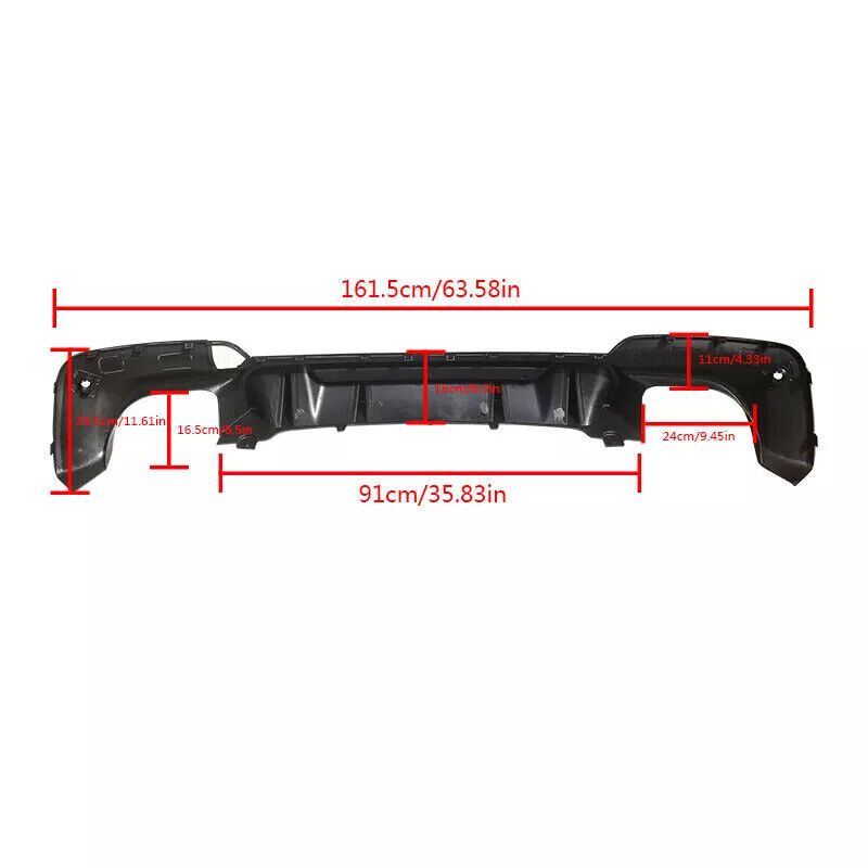 Gloss Black Rear Bumper Diffuser Lip For BMW X3 G01 M40i M Sport 2018 ...