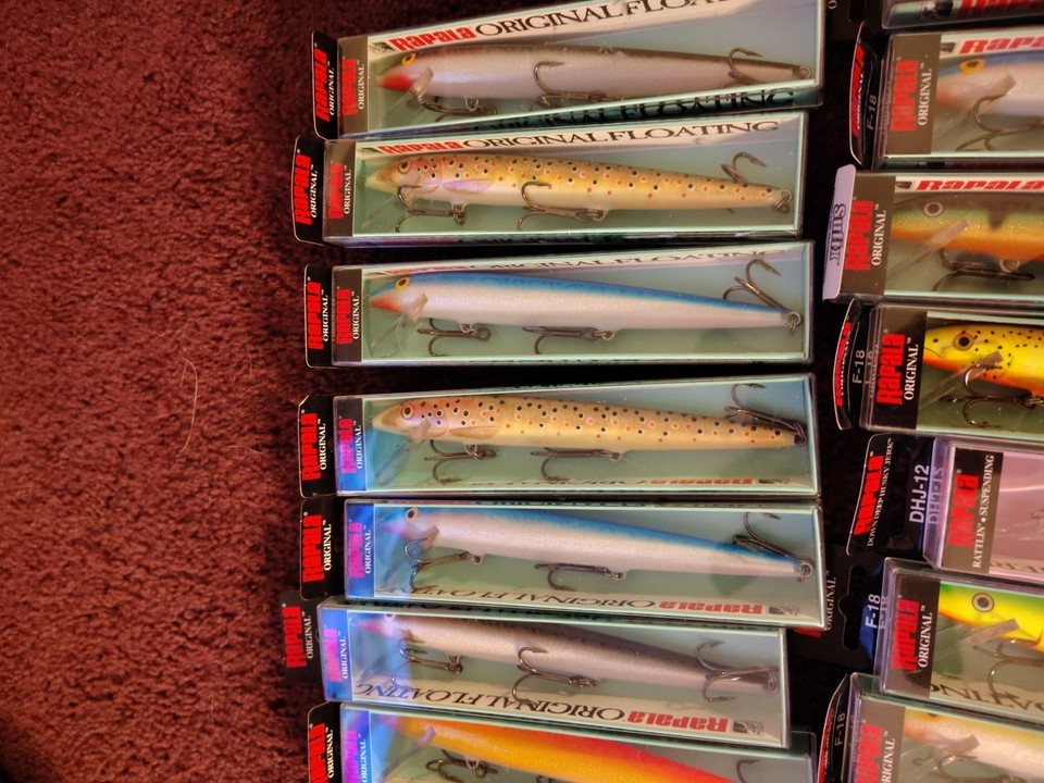 Lot Of 20 Rapala Fishing Lures Multiple Colors Original And Husky Jerk ...