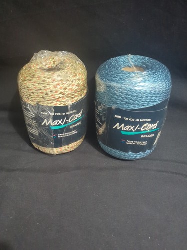Lot Of 2 Maxi-Cord 6mm 100yds Braided Polypropylene Cord NOS Sealed ...