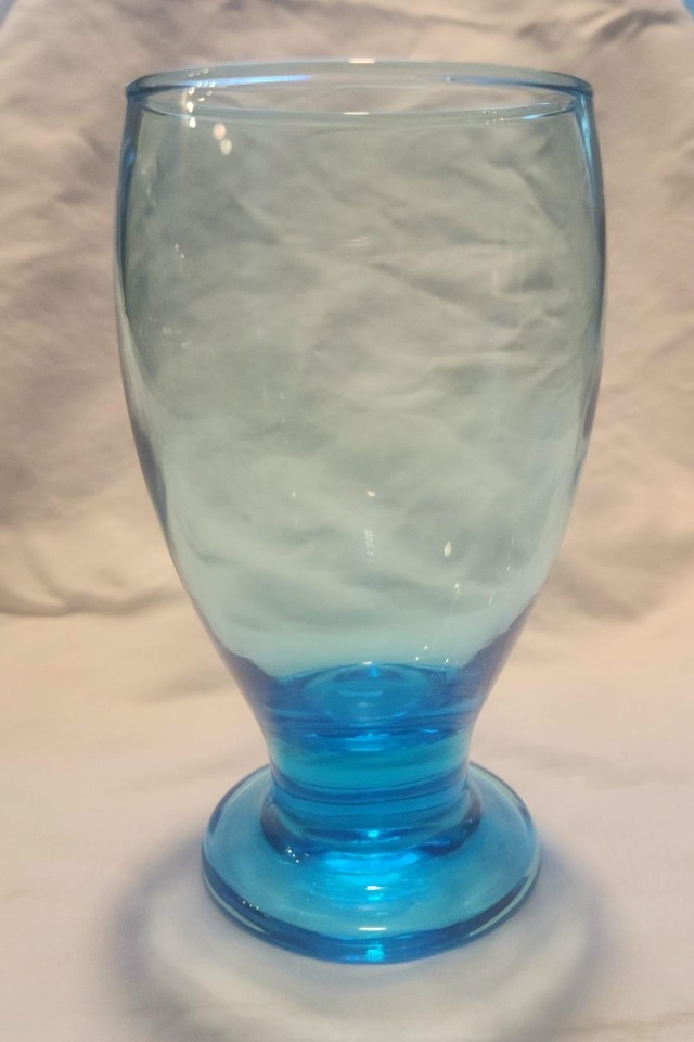 CRISTAR Footed Water Goblet Sky Blue Glass Lexington | eBay