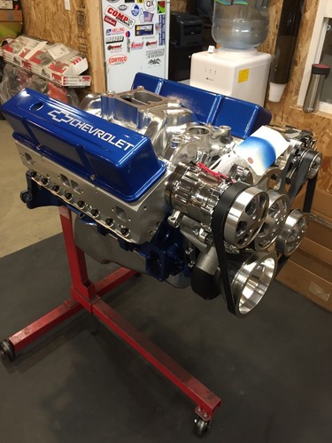 383 R STROKER CRATE ENGINE MOTOR 400-500HP SBC A/C ROLLER TURNKEY SBC ...