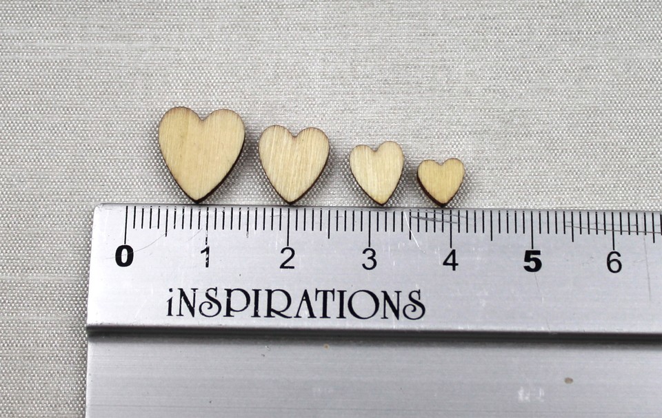 Wedding Table Decorations | Rustic Small Wooden Hearts & Worded Love ...