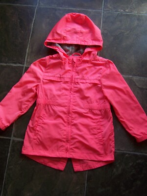 Girl's Cotton On Fluro Orange Hooded Waterproof Jacket Size 3-4 VGC | eBay