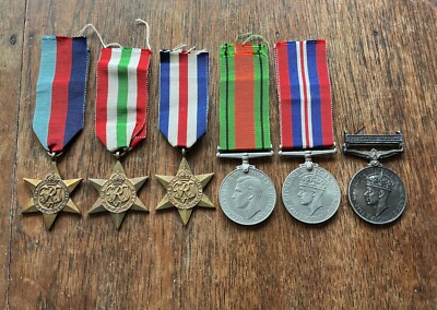 WW2 Medal Group Italy France Germany Star General Service Palestine ...