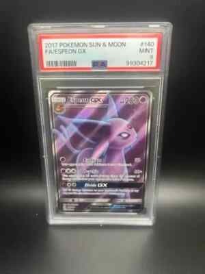 Pokemon Espeon GX Full Art 140/149 Sun & Moon Base Set English PSA 9 ...
