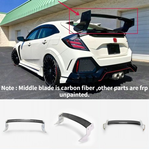 For Honda Civic Hatchback Fk8 Carbon +FRP Unpainted Rear Trunk Spoiler ...