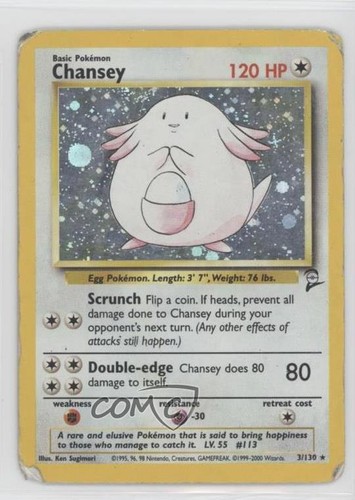 Chansey Holo Pokemon Base Set 2 #3 2000 READ | eBay