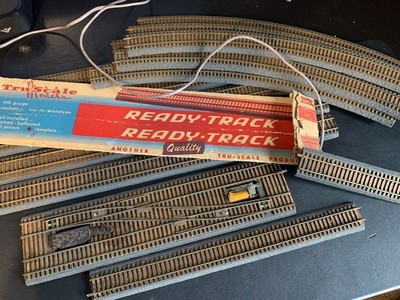 Vintage Tru-Scale HO Gauge Wood Roadbed Ready Track Lot 13 Pcs w ...