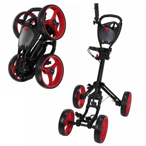 OPEN BOX Caddymatic Golf Quad 4-Wheel Folding Golf Pull / Push Cart ...