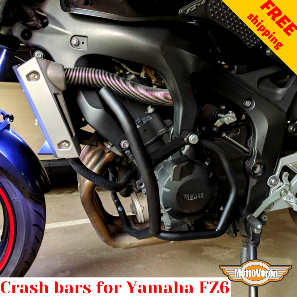 For Yamaha FZ6 Crash bars FZ6N Engine guard Fazer FZ6 S2 FZ6-S, Free ...