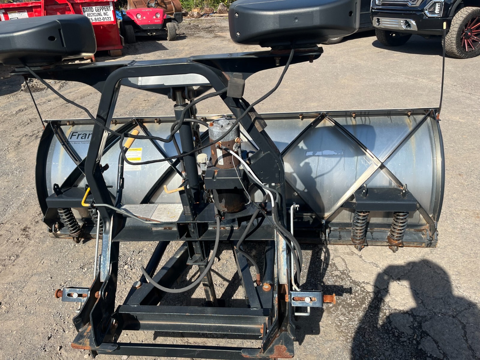 Fisher Snowplow 8ft straight stainless steel, plow only, pick up only ...