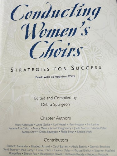 Conducting Women's Choirs - Book with companion DVD 9781579999278| eBay