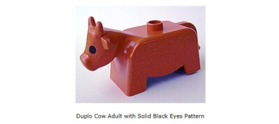 Lego Duplo Cow Adult with Solid Black Eyes Pattern Inv 16 | eBay