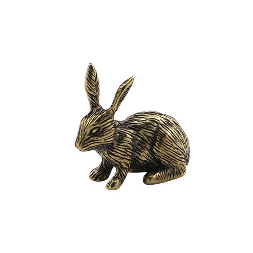 Tabletop Figurine Brass Rabbit Animal Statue Small Sculpture Gifts | eBay