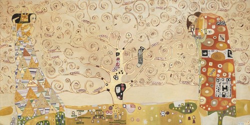 ZEIT4BILD GUSTAV KLIMT Baum des Lebens Stoclet Fries LEINWAND BILD ...