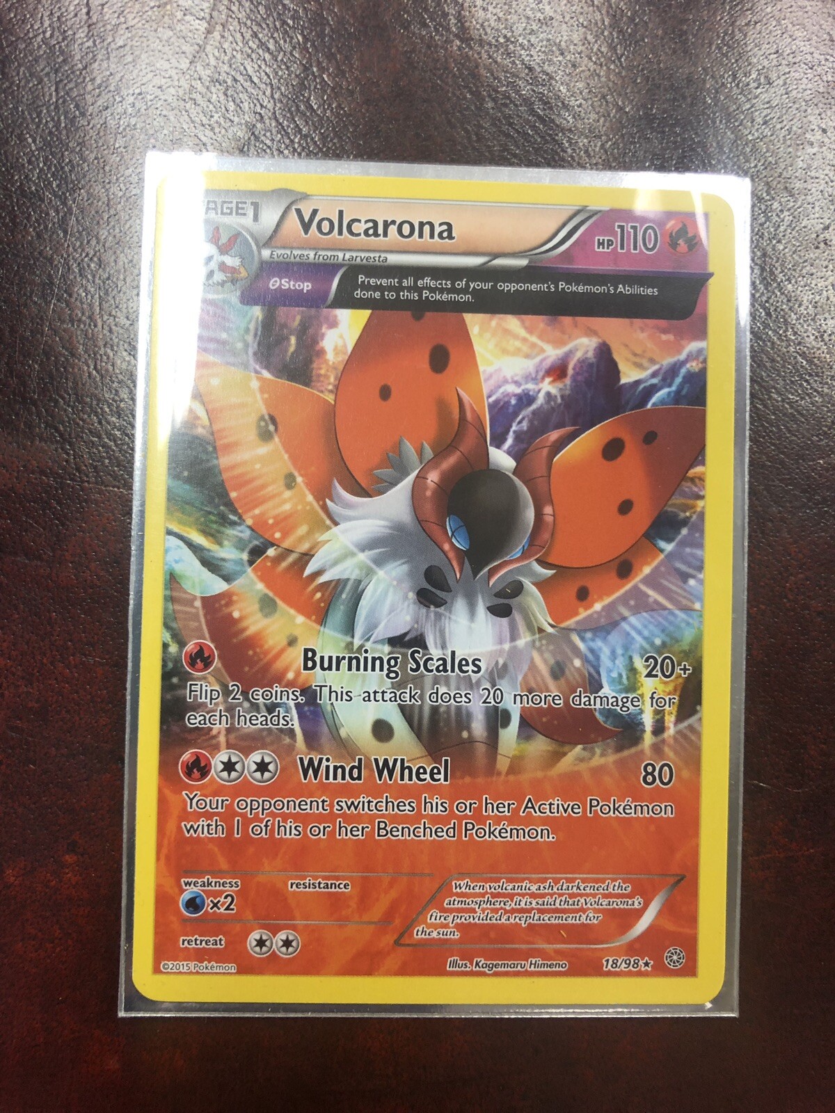 Full Art Rare Volcarona Pokemon Card - Great Condition- Free Shipping ...